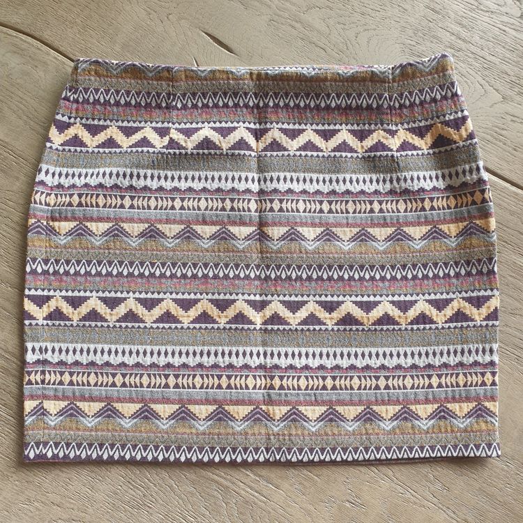 🐸 SCHÖN GEWEBTER ETHNO ROCK MINI JUPE MINIROCK 38 (Gebraucht) in Môtier ...