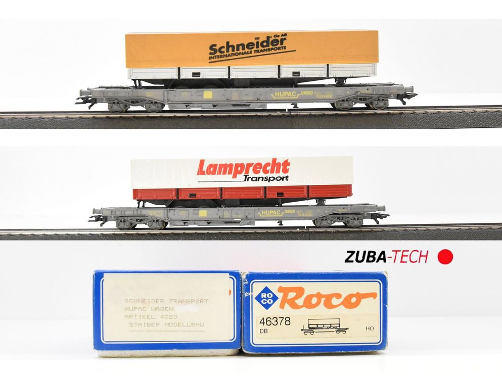 Roco 2x Taschenwagen mit Auflieger H0 GS mit OVP | Kaufen auf Ricardo