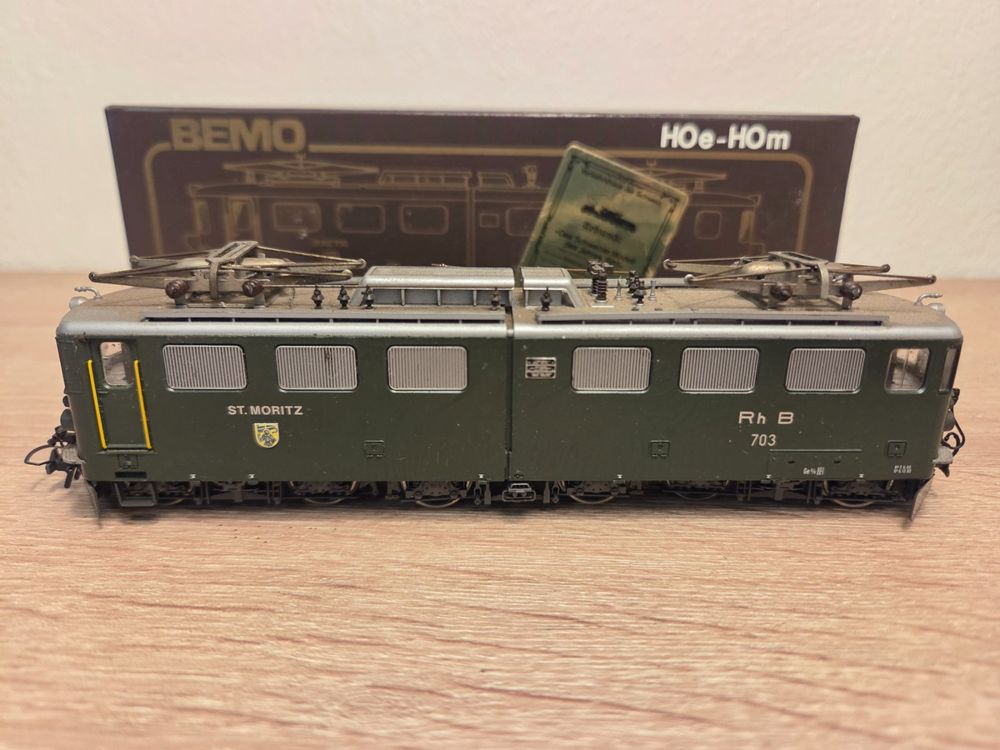 Bemo 1254/3 E-Lok St.Moritz RhB H0m (D'occasion) à St-Aubin-Sauges pour ...