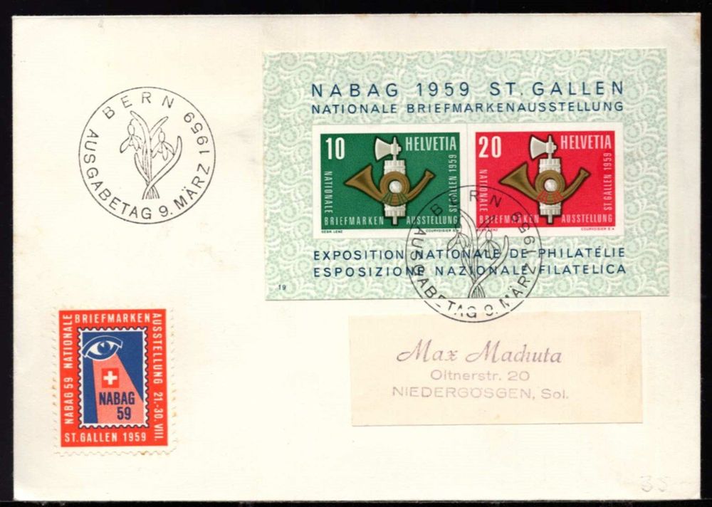 NABAG St. Gallen 1959 mit Vignette (Gebraucht) in Aarau für CHF 5 – mit ...