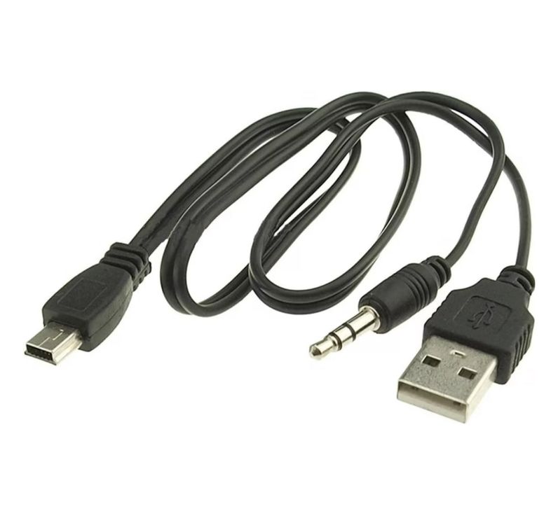 USB Ladekabel auf Mini B-Stecker mit 3.5mm Audiokabel (Gebraucht) in St ...