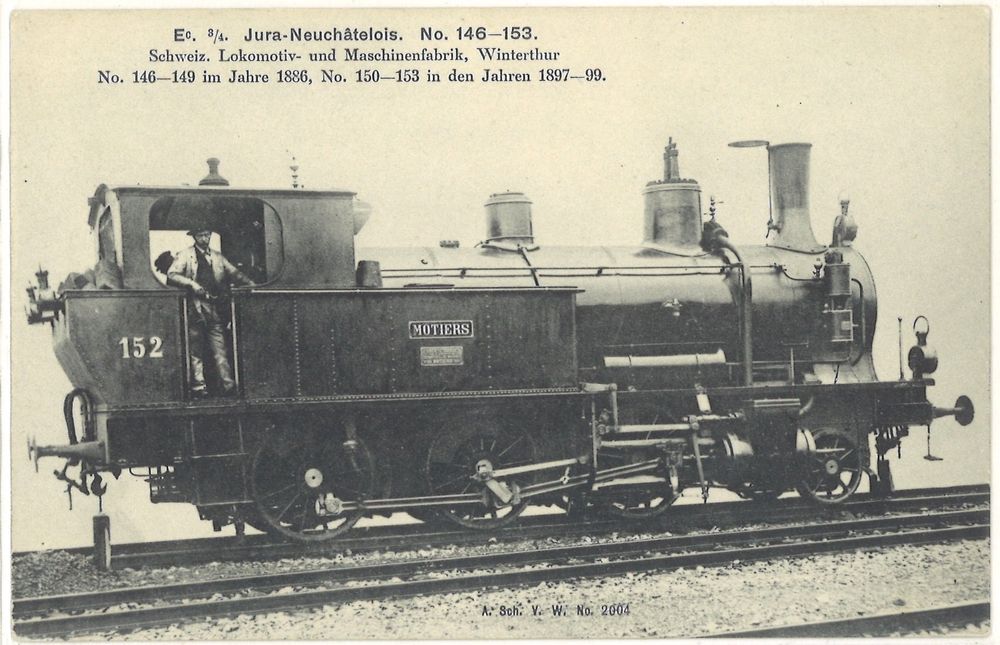 Locomotive Jura-Neuchâteloise 1910 "Motiers" Nr. 152 (Gebraucht) in Rothrist für CHF 18 – mit ...
