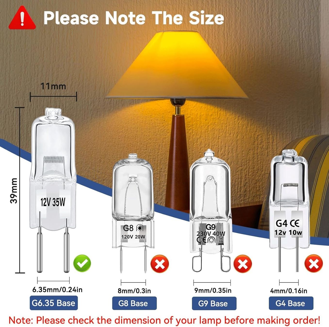 Pack of 12 G6.35 35 W 12 V Dimmable Halogen Light Bulbs (Neu (gemäss ...