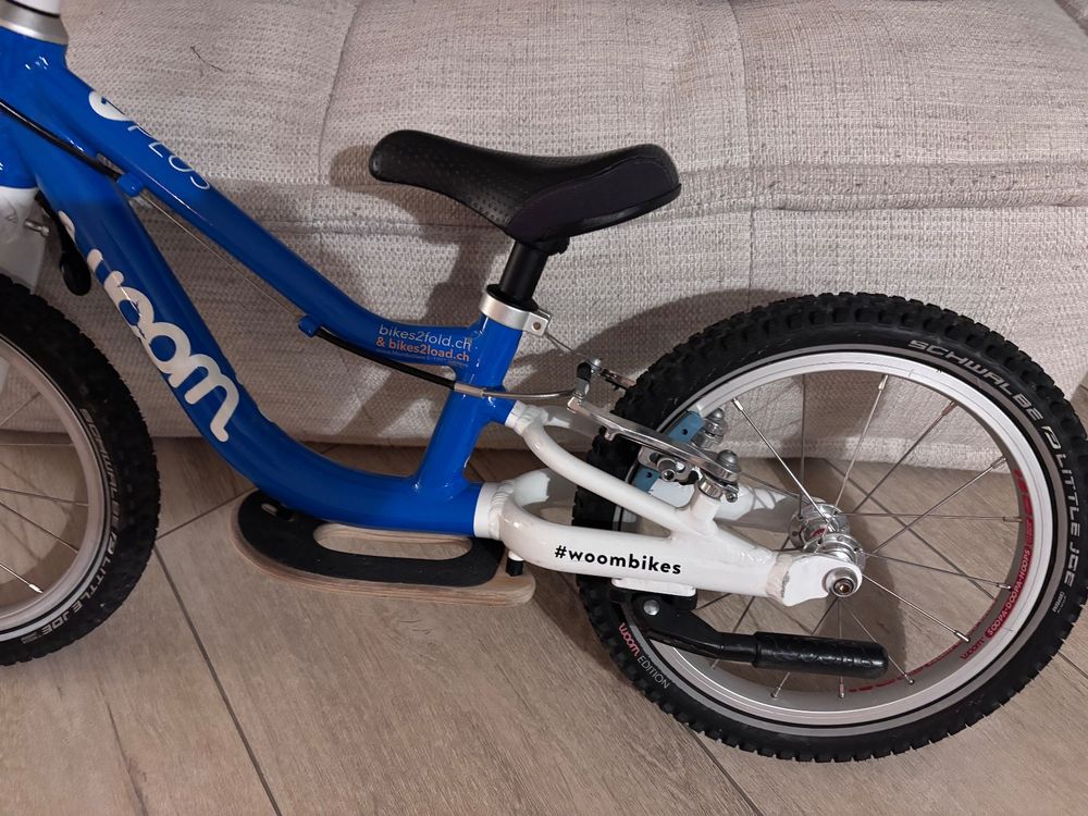 Vélo Woom 2 Bleu, 14 pouces, idéal pour apprendre! (D'occasion) à versoix pour CHF 250 – retrait ...