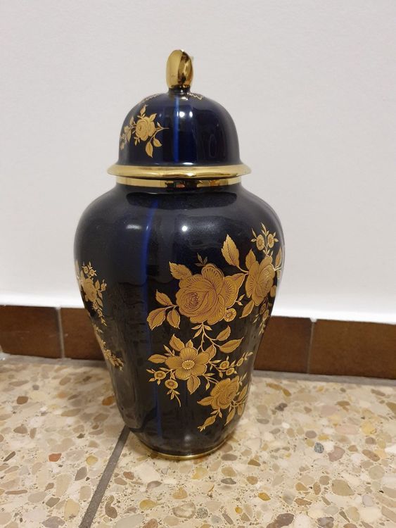 Bavaria Wunsiedel grosse Vase mit Deckel Echt Kobalt (Gebraucht) in ...