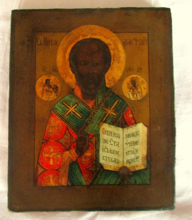 TOP Russische Ikone Gemälde Holz Sponkis 19.Jh. EXPERTISE (Gebraucht) in Bischorfsmais für CHF ...