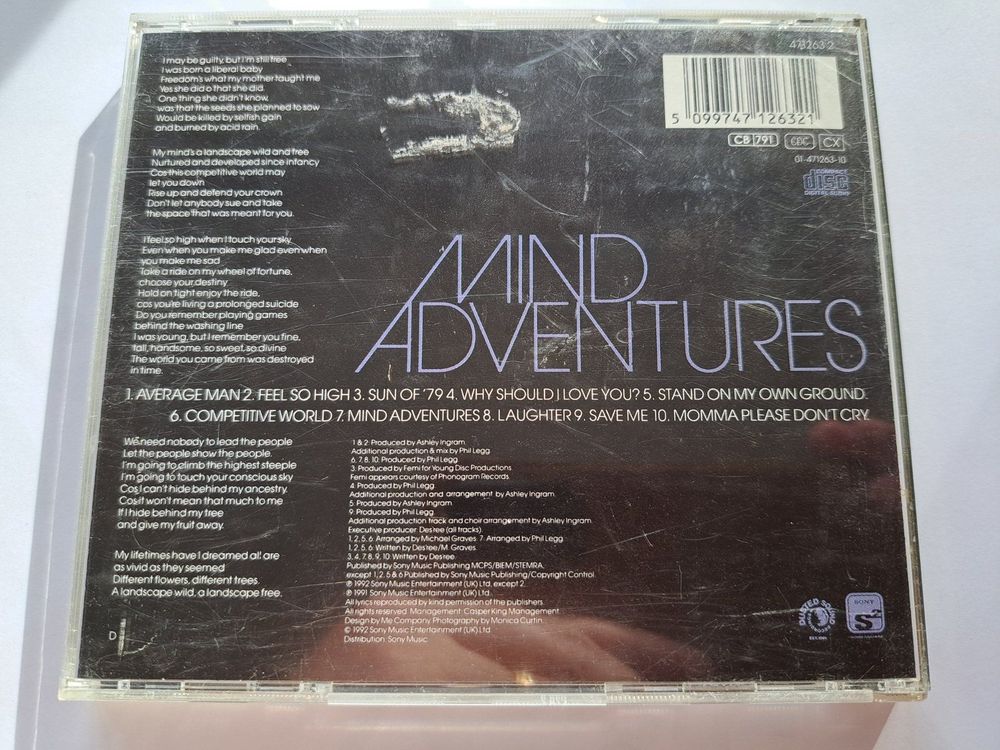 Cd Des'ree - Mind Adventures (D'occasion) à Pully pour CHF 5 – avec ...