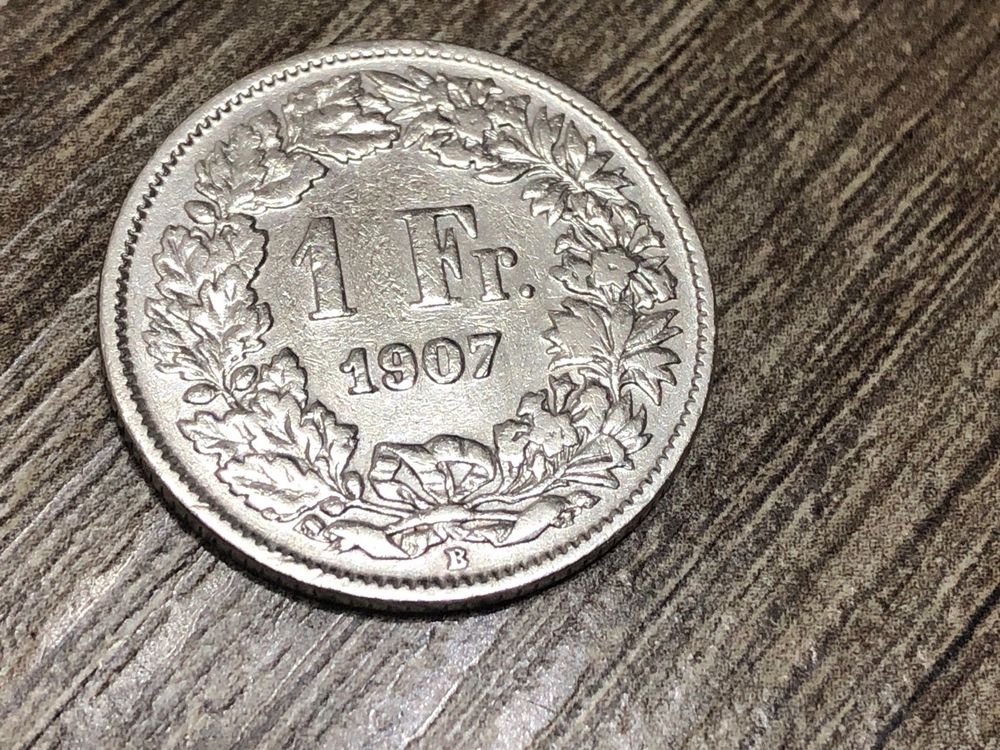 Schweiz 1 Franken 1907 Silber Rar (Gebraucht) in Flumenthal für CHF 5 – mit Lieferung auf ...