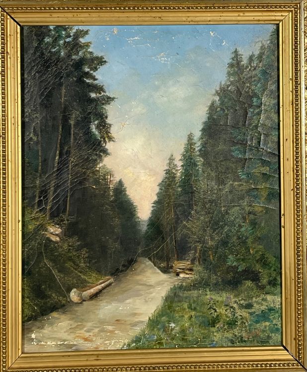 Alte Waldszene Gemälde | Kaufen auf Ricardo