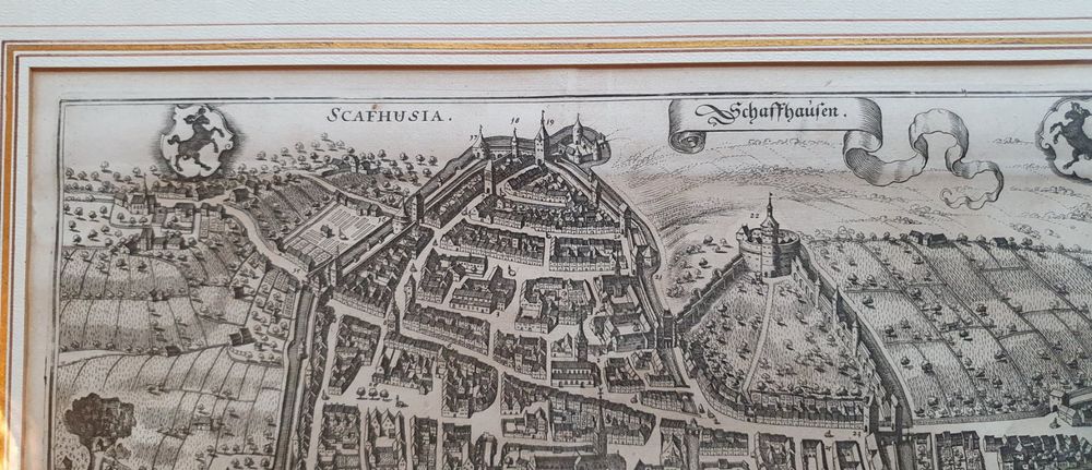 Bild - Stich von Schaffhausen, M.Merian 1643 | Kaufen auf Ricardo
