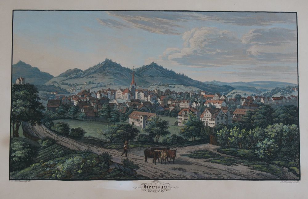 Herisau, Kupferstich J.B. Isenring, | Kaufen auf Ricardo