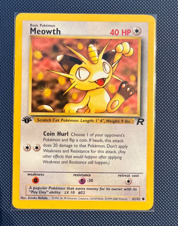 Pokemon Rocket - Meowth 62/82 1st Edition EN (Gebraucht) in Hünenberg ...