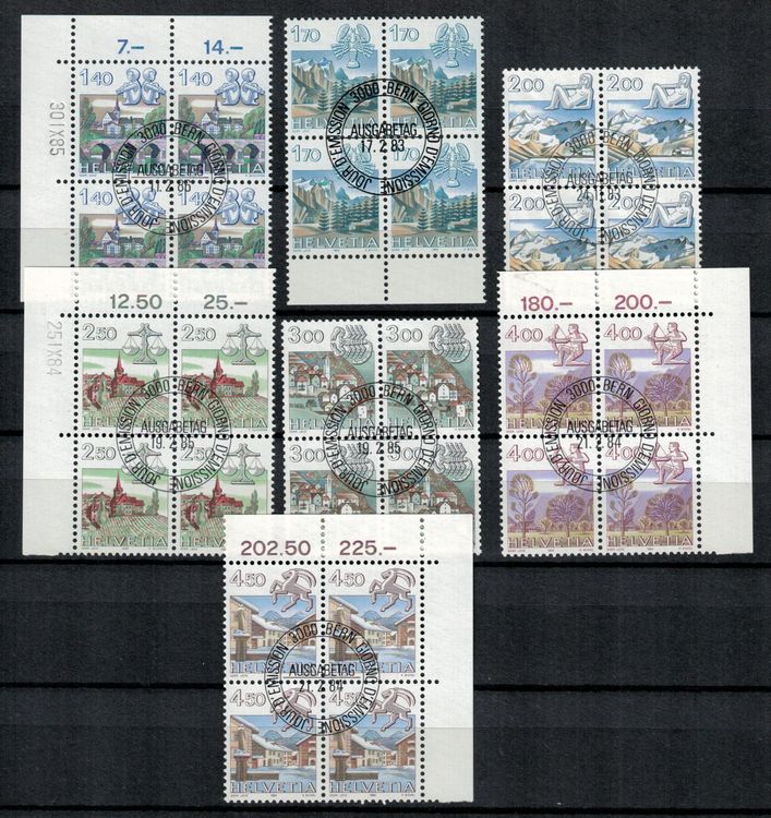 4er Block Los mit ET-Stempel / Kat. 90.- / ab 5.- | Kaufen auf Ricardo