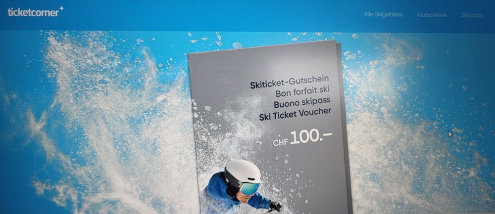 Skiticket-Gutschein CHF 100.- Ticketcorner Gültig 31.05.25 (Neu und ...