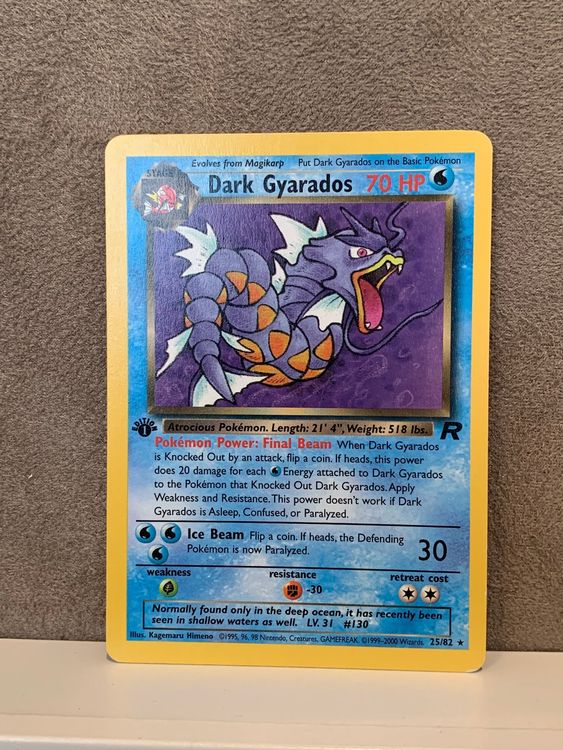 25/82 *1.Edition Dark Gyarados Rare ENG Pokemon Team Rocket | Kaufen auf Ricardo