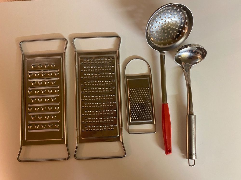 Bircher Raffel / Schöpflöffel / Schaumlöffel / Rösti Raffel (Gebraucht ...