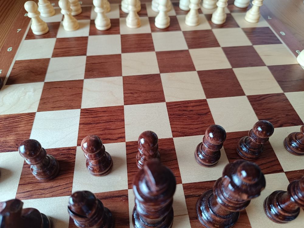 Schach Chess board Schachspiel Schachbrett Naturholz Neu (Neu und ...