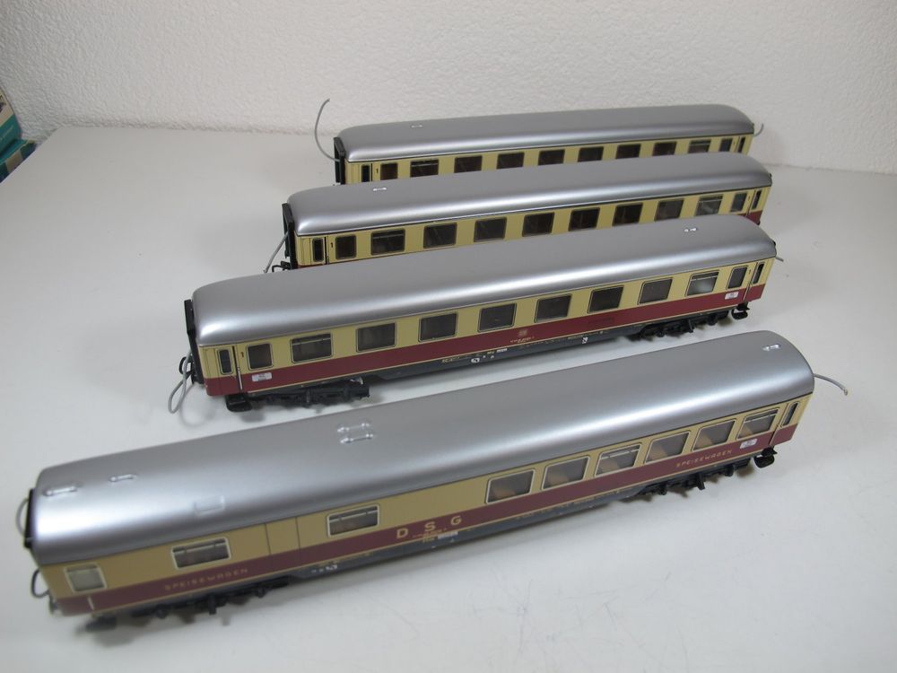 Märklin: 4085 & 4087, 4 x TEE/IC Wagen der DB (Gebraucht) in Fontaines ...