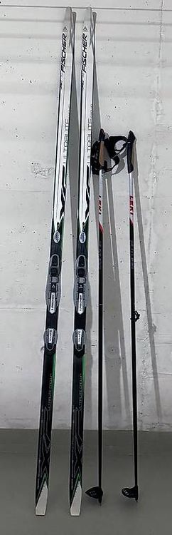 Langlaufset Fischer Ultralite Crown, Bindung und Stöcke | Kaufen auf ...