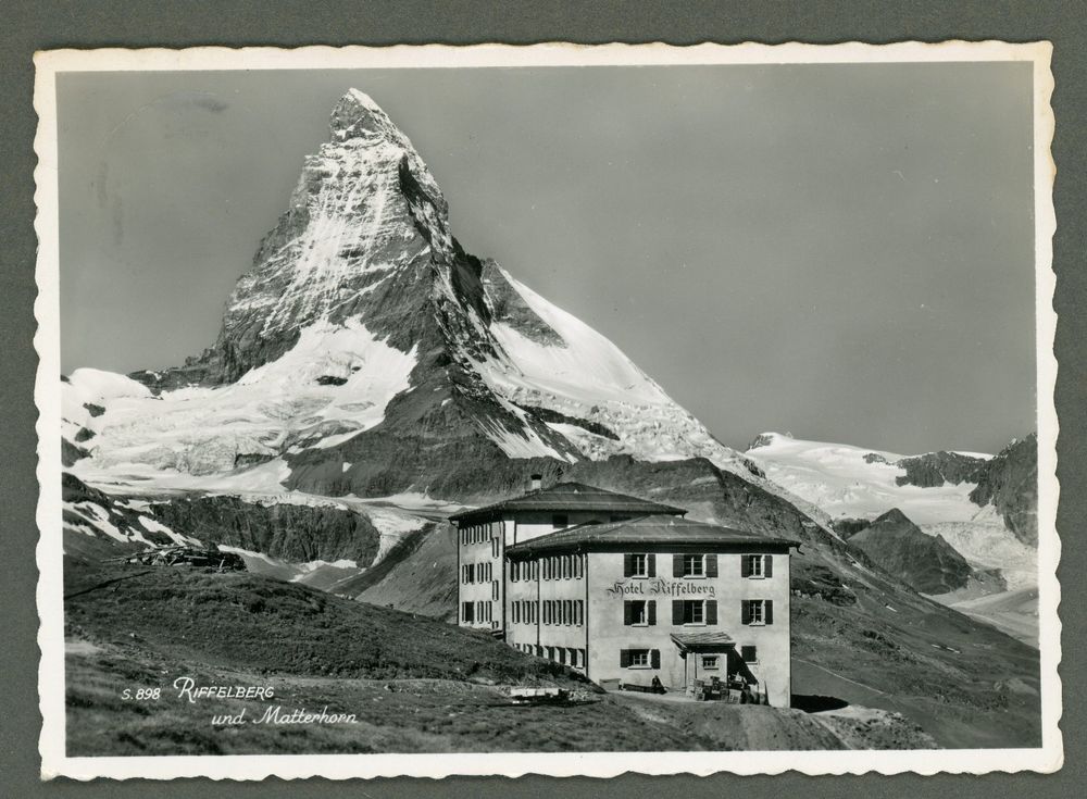 AK sw Zermatt VS Riffelberg und Matterhorn ≈ 1947 (Gebraucht) in Basel für CHF 3 – mit Lieferung ...