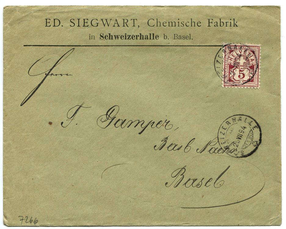 1894 Siegwart Schweizerhalle für F.Gamper (Gebraucht) in Zug für CHF 2 ...
