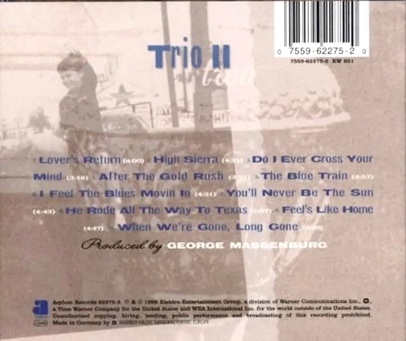 Linda Ronstadt • Dolly Parton • Emmylou Harris CD Trio Two 2 | Kaufen ...