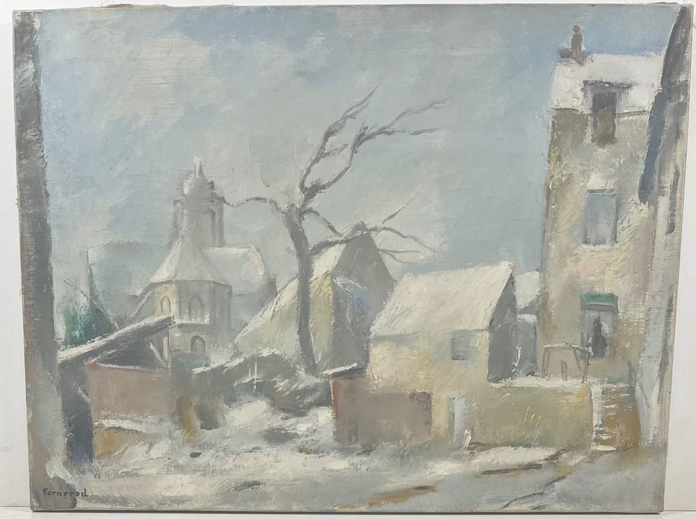 Rodolphe Fornerod (1877-1953) Winter Garten Szene Gemälde | Kaufen auf ...