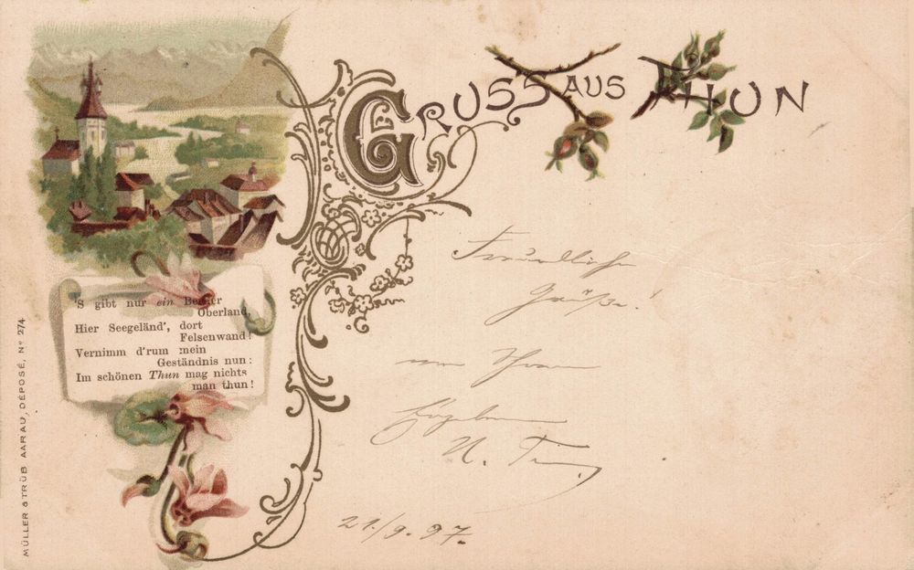 Gruss aus Thun, 1897 | Kaufen auf Ricardo