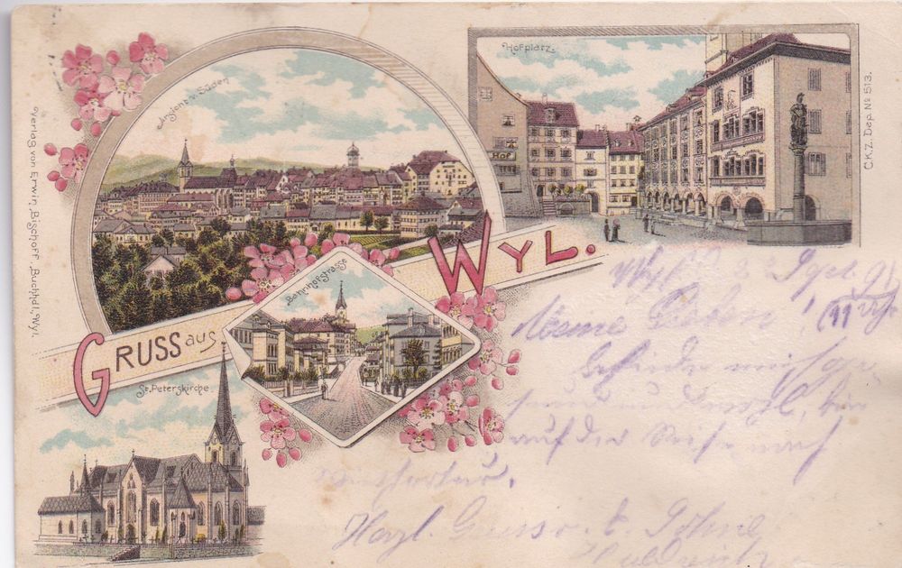 LITHO 1898 GRUSS AUS WYL ( G7 (Gebraucht) in Ruggell für CHF 14 – mit Lieferung auf Ricardo kaufen