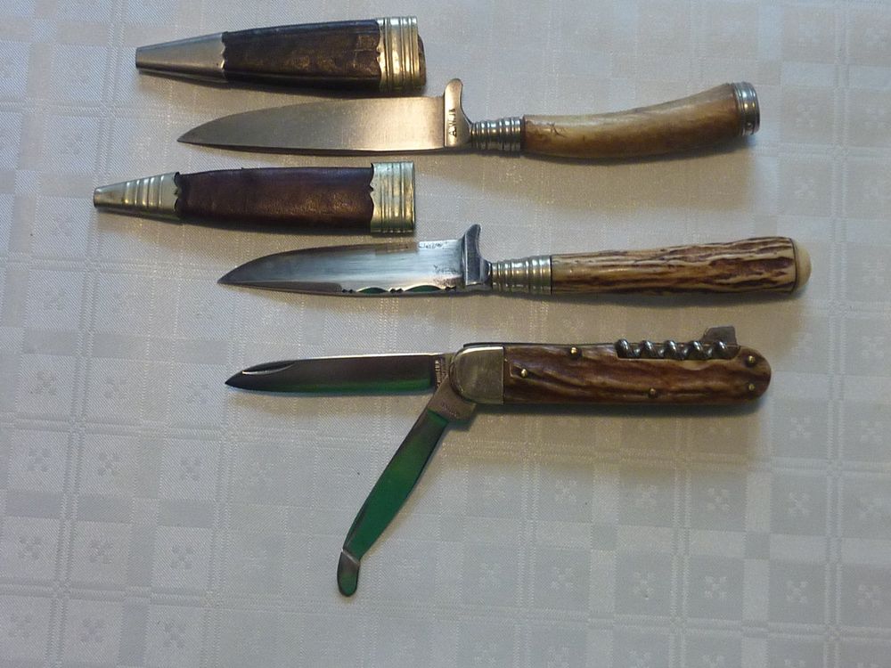 Vintage Sackmesser Jagdmesser Nicker alle A.W.JR. Solingen (Gebraucht ...