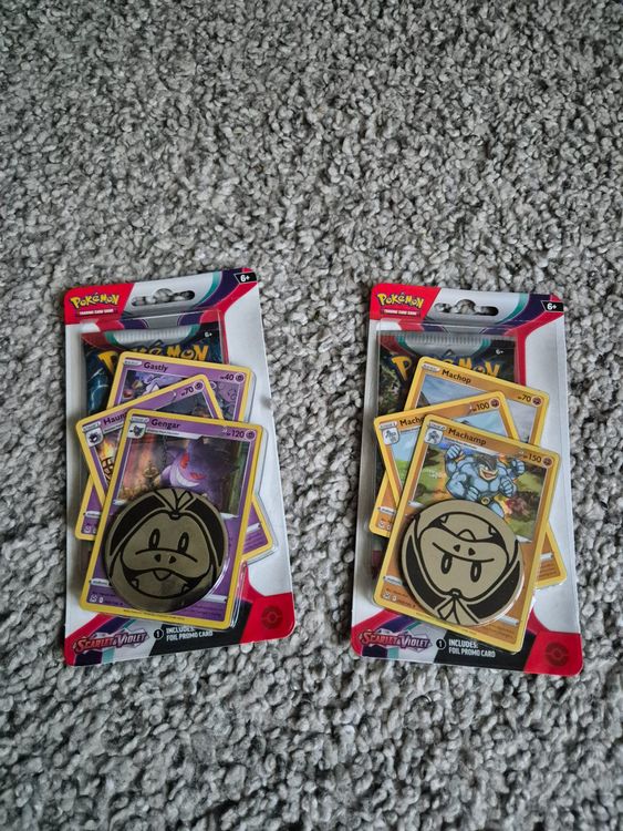 Pokemon Scarlet&Violet Checklane Blister Duo,Gengar+Machomei (Neu und ...