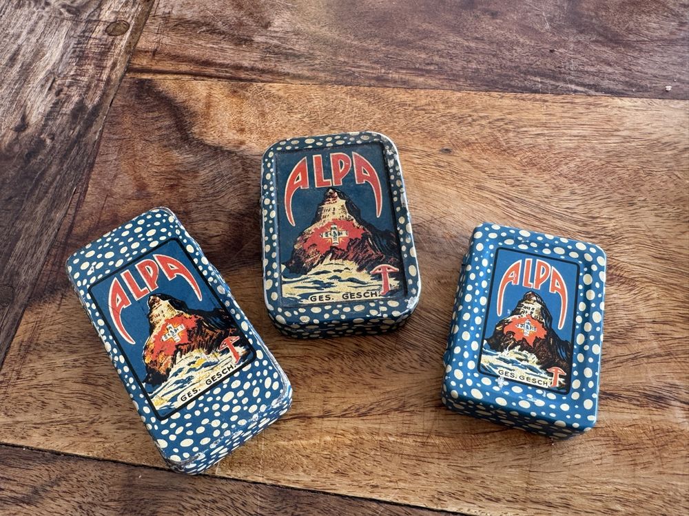3 Vintage ALPA & Schweizer Marke Dosen (Gebraucht) in Oberwil BL für ...