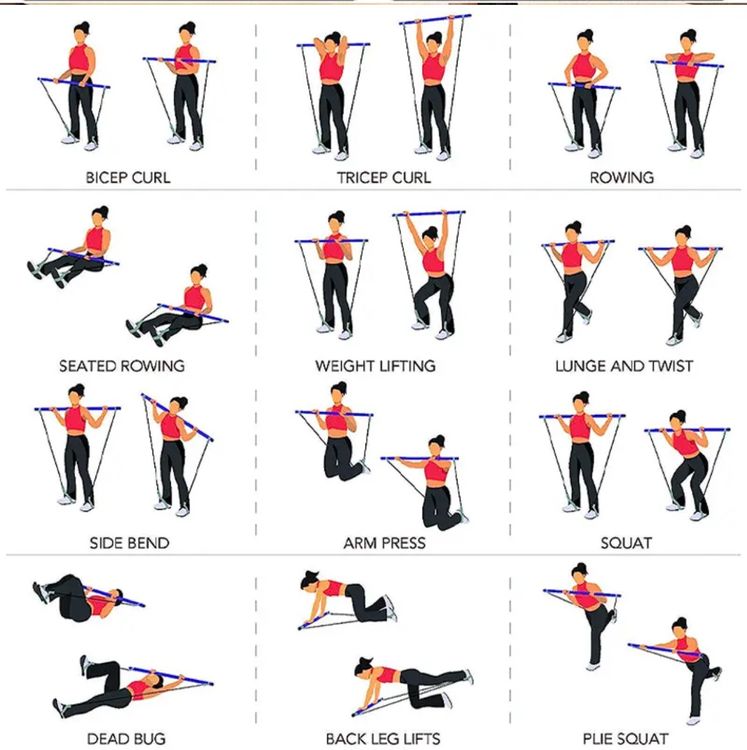 Multifunktionale Pilates-Stange Kombi-Fitness-Stange Yoga 🧘 (Neu und ...