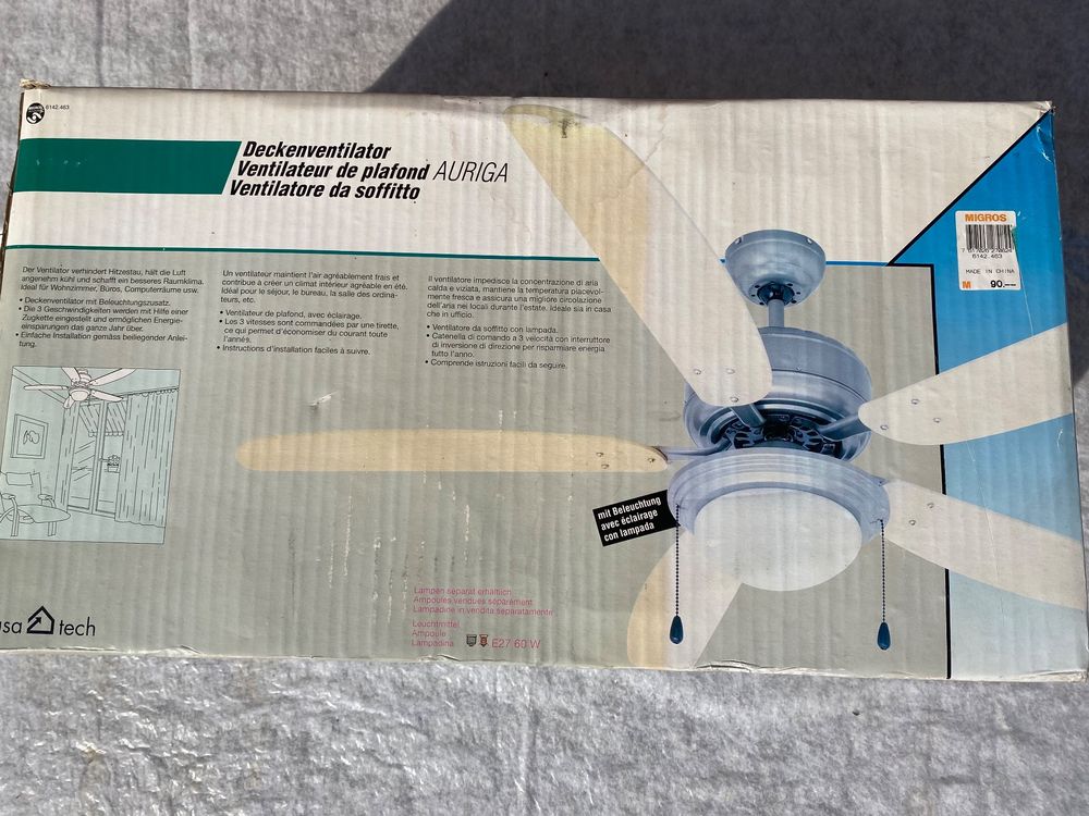 Deckenventillator mit Licht und Fernbedienung NEU (Neu und originalverpackt) in Stansstad für ...