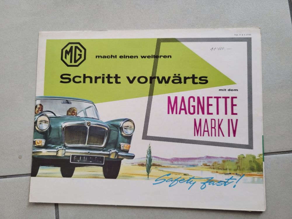 MG Magnette Prospekt 1964 Deutsch (Gebraucht) in nunningen für CHF 9 ...