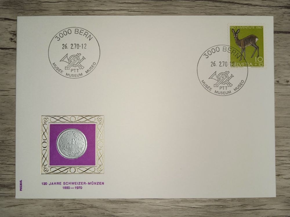LU Enveloppe + Timbre Suisse 1970 (Gebraucht) in Cousset für CHF 0.6 – mit Lieferung auf Ricardo ...
