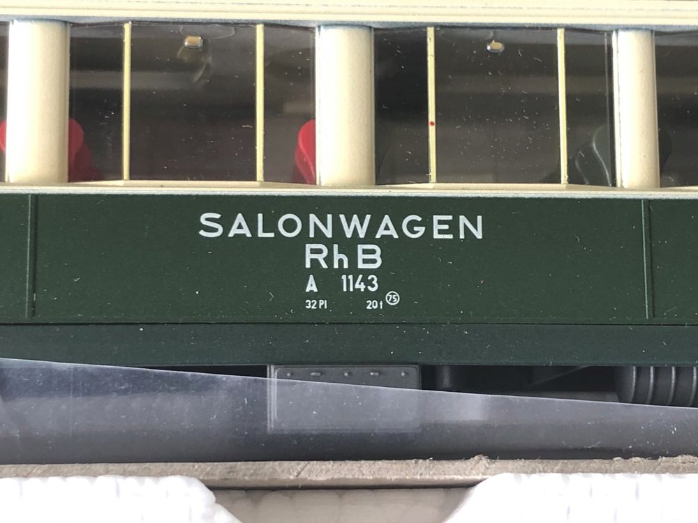 BEMO 7272 134 RhB Salonwagen Set Grün HOm (Neu und originalverpackt) in ...