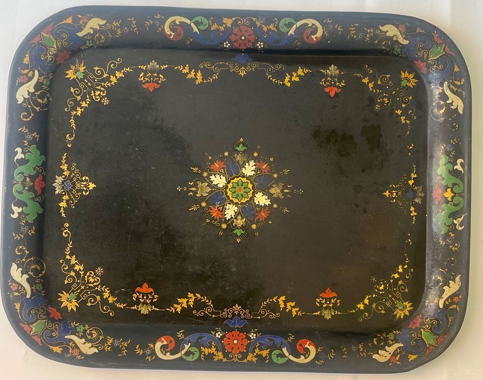 Antike Blech Serviceplatte Handgemalt (Gebraucht) in Root für CHF 10 ...