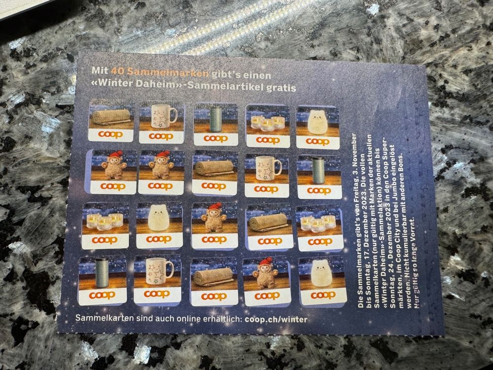 1 volle Karte Winter daheim ( 40 Punkte ) (Neu (gemäss Beschreibung ...