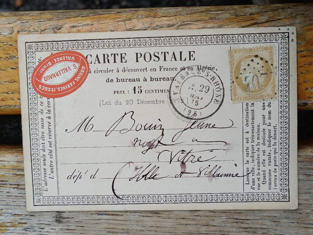 Postkarte Ganzsache / Gelaufen 1875 (Gebraucht) in Brugg AG für CHF 25 – mit Lieferung auf ...