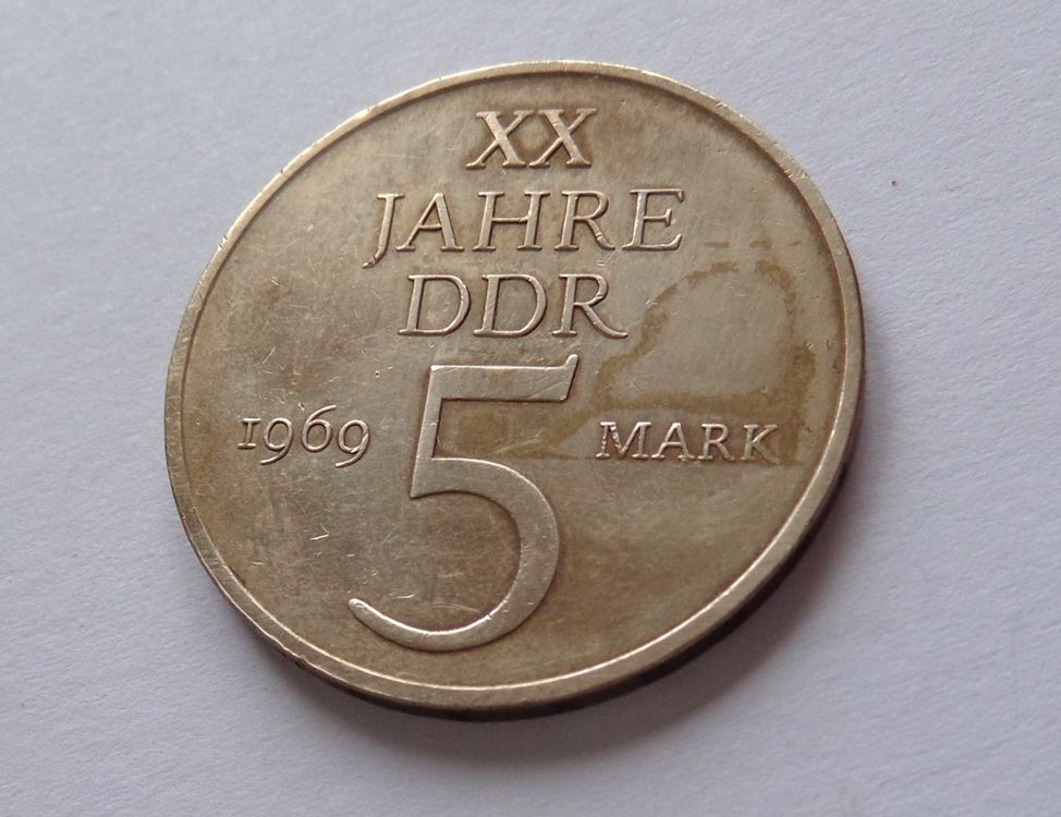 5 Mark Gedenkmünze 20 Jahre DDR (Gebraucht) in Zürich für CHF 4 – mit ...