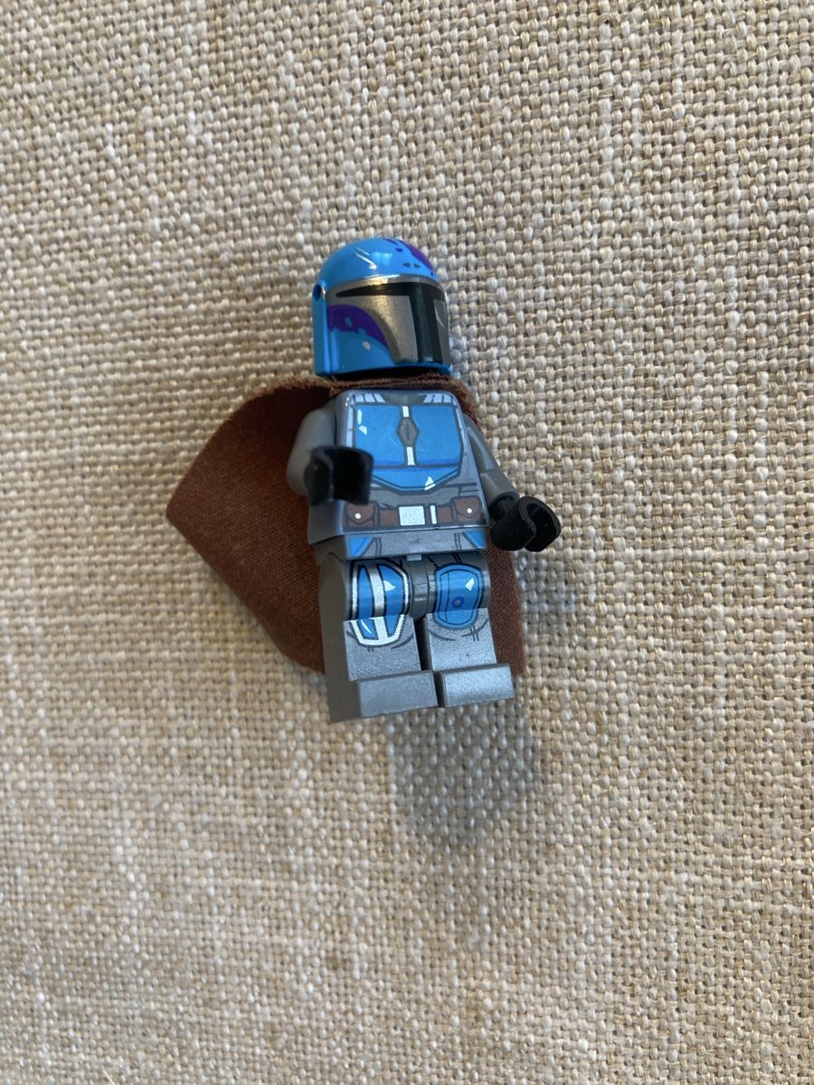 LEGO Star Wars Mandalorianer Minifigur blau mit Umhang & Hel (Gebraucht ...