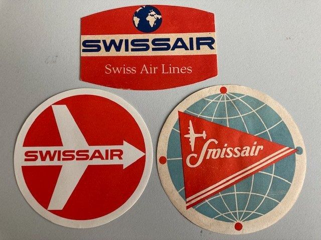 3 alte SWISSAIR Logo auf Papier, Glasuntersteller? | Kaufen auf Ricardo