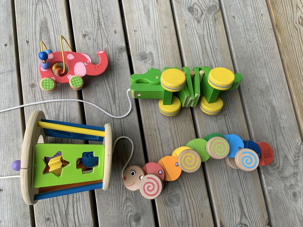 Holzspielzeug Set: Raupe, Elefant, Krokodil (Gebraucht) in Kriens für CHF 0.5 – mit Lieferung ...