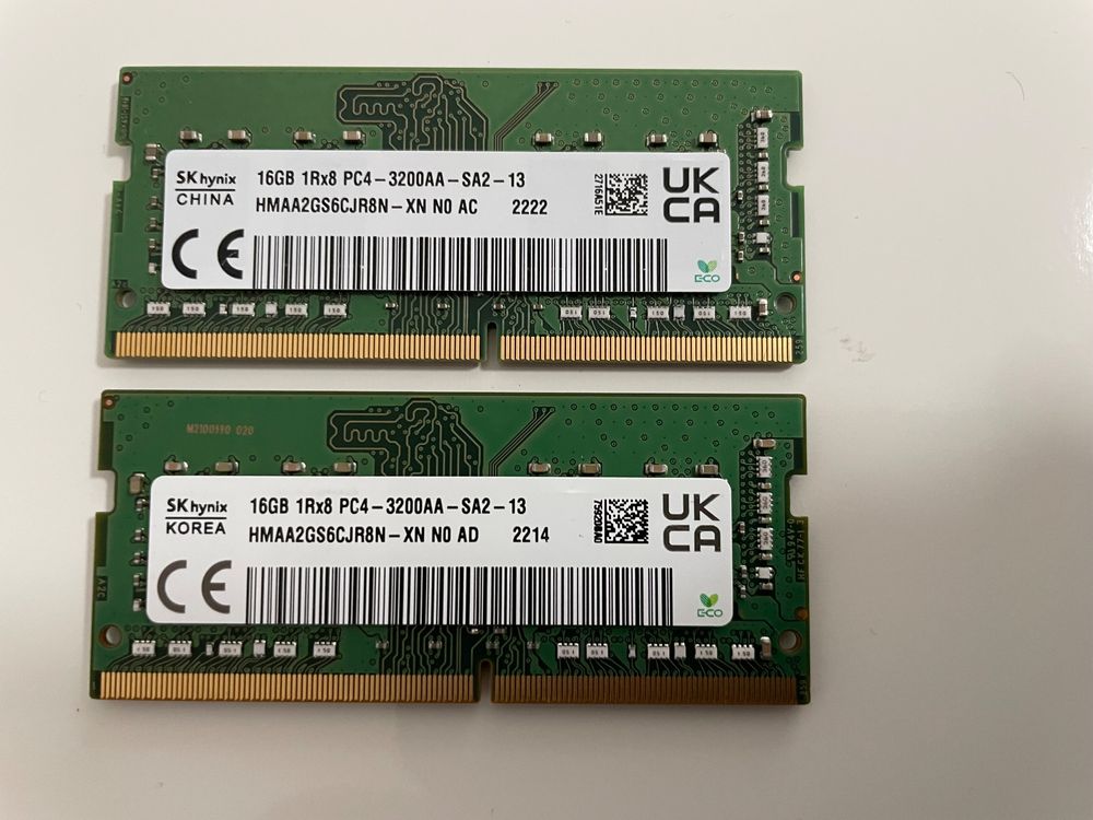 2x 16 GB Ram DDR4 SK hynix / 32 GB (Gebraucht) in Lausen für CHF 49 ...