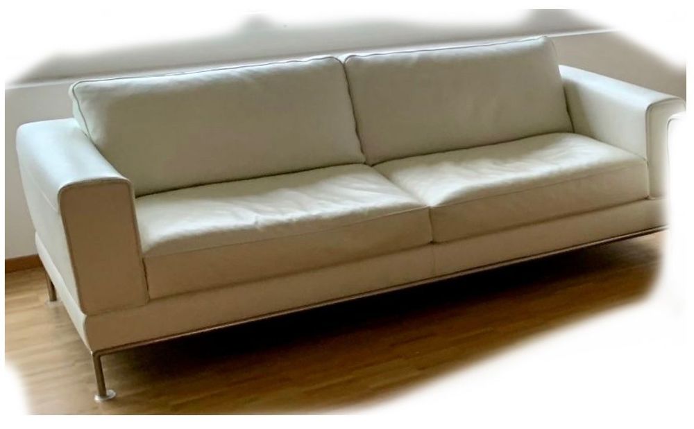 IKEA Arild 3er Ledersofa weiss (Gebraucht) in Niederlenz für CHF 249 – mit Lieferung auf Ricardo ...