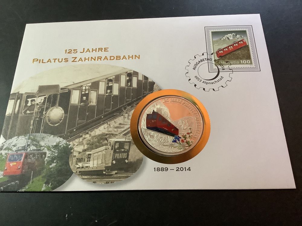 Numisbrief 125 Jahre Pilatus Zahnradbahn 1889-2014 | Kaufen auf Ricardo
