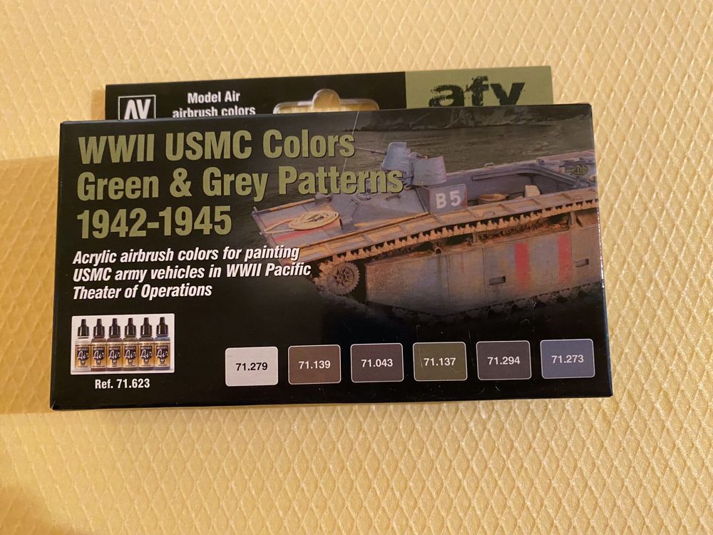 VALLEJO WWII USMC COLORS GREEN & GREY PATTERNS 1942-45 SET | Kaufen auf ...