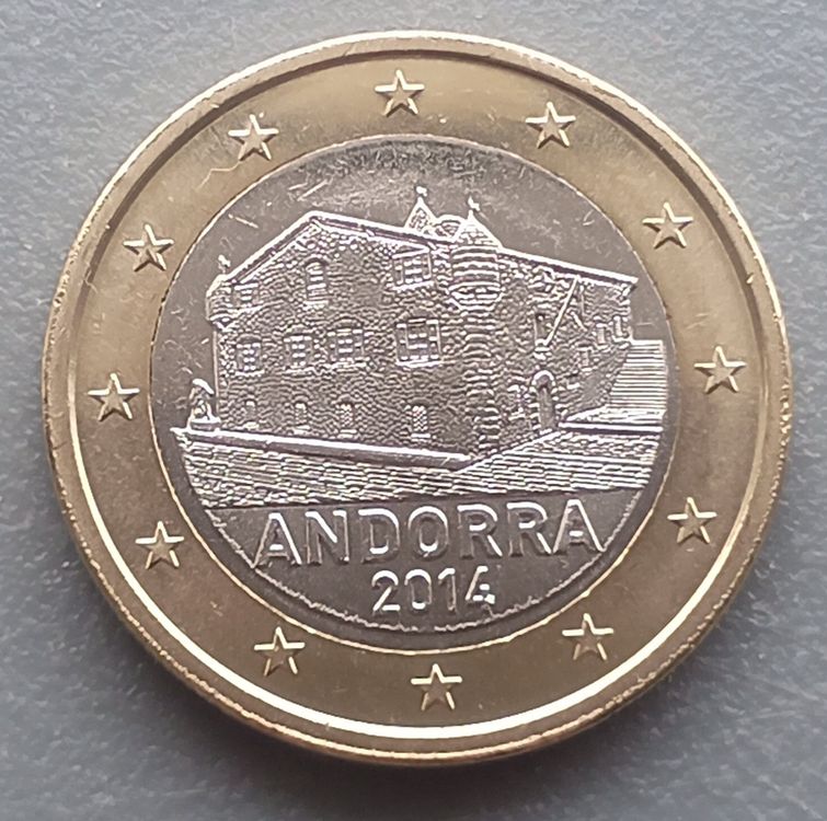 ANDORRA - 1 EURO 2014 - ERSTE UMLAUFMUENZE UNZIRKULIERT (Neu (gemäss Beschreibung)) in Tobel für ...