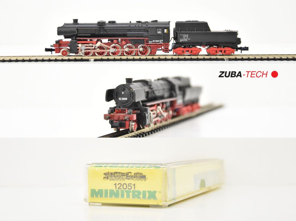 Minitrix 12051 Dampflok BR 52 DB Spur N GS Analog OVP (Gebraucht) in St ...